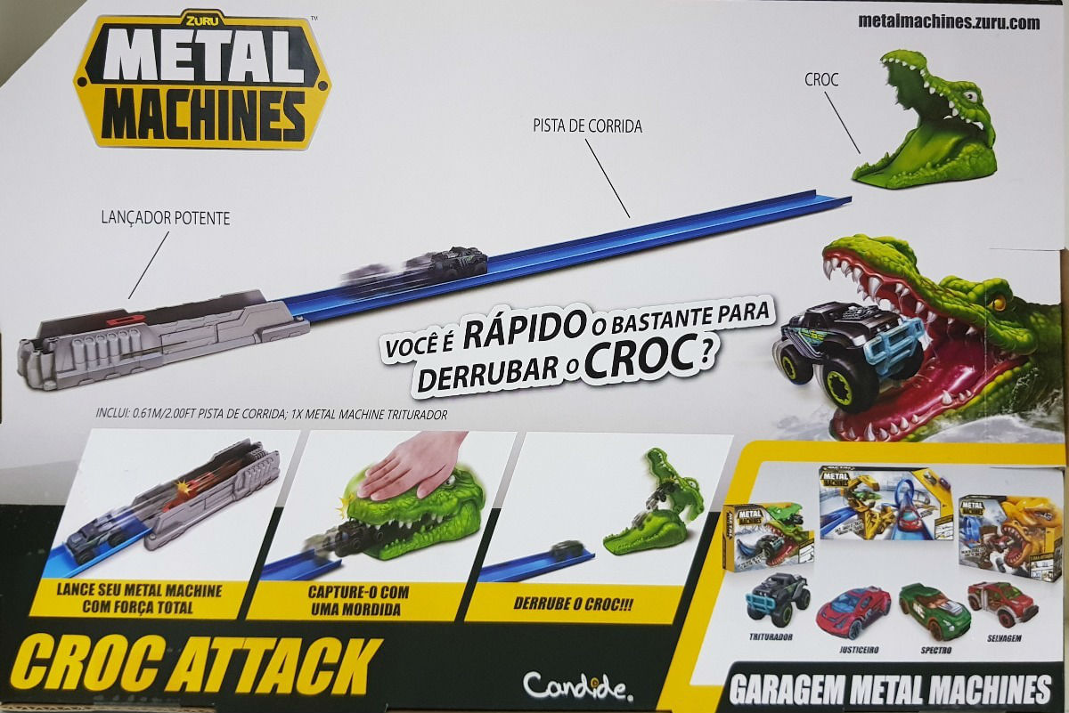 Pista Metal Machines Croc Attack Crocodilo - Candide | Toymania