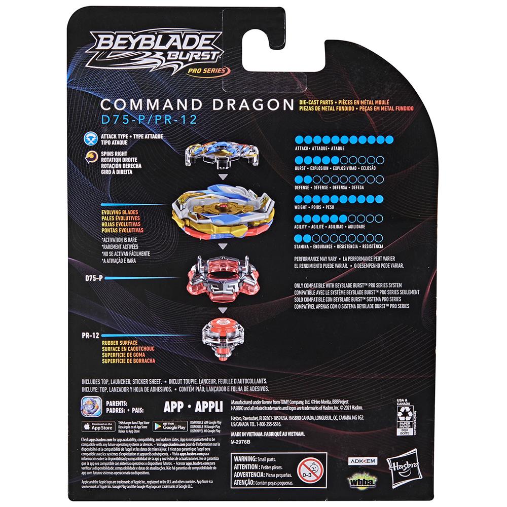 Jogo de Pião Bey Blade Pro Series Command Dragon - Hasbro | Toymania ...