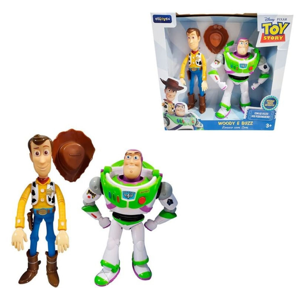 Boneco Toy Story Buzz e Woody - Etitoys - Barão Distribuidor