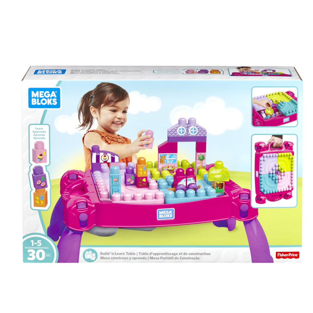 Conjunto para Construção Mesa Portátil Mega Blocks - Mattel