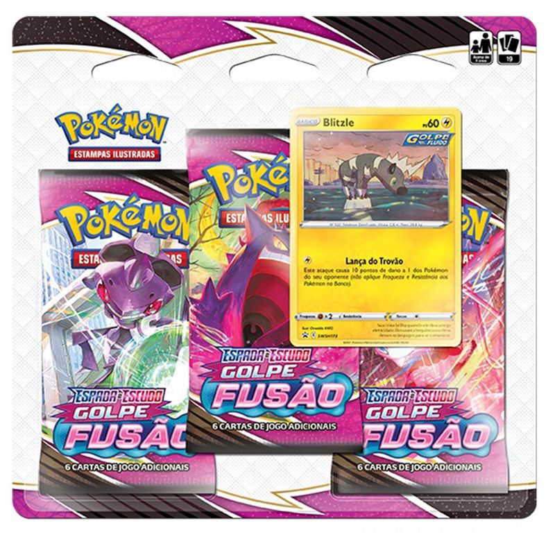 Pokémon Ee8 Blister Triplo Golpe Fusão Blitzle Copag Toymania