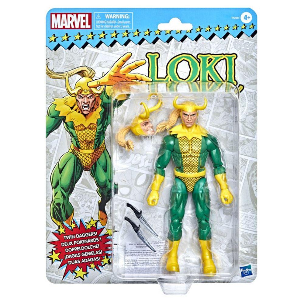 Boneco Marvel Legends Retrô Loki - Hasbro | Toymania - Barão Distribuidor