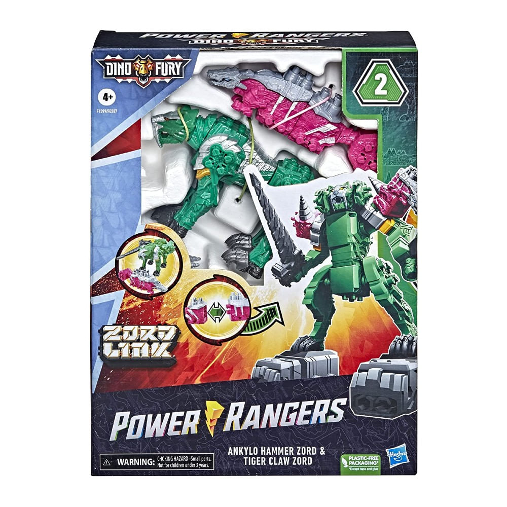Figuras Power Rangers Ankylo Hammer e Tiger Claw - Hasbro - Barão ...