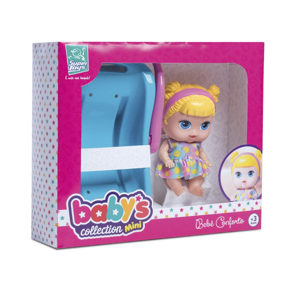 Boneca Babys Collection Mini Bebê Conforto - Super Toys | ToyMania