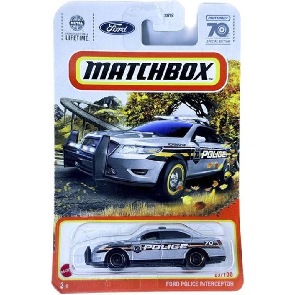 Matchbox Basics Ford Police Interceptor - Mattel | Toymania - Barão ...