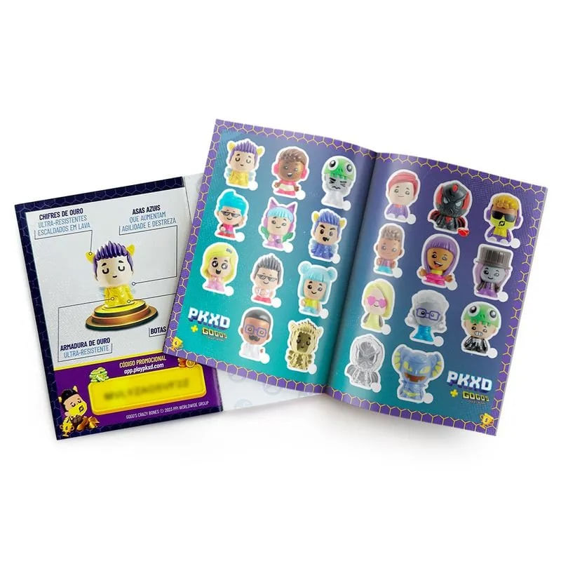 Kit com 10 Pacotes PKXD Gogos e Mini Livro Surpresa - Fun Divirta-se