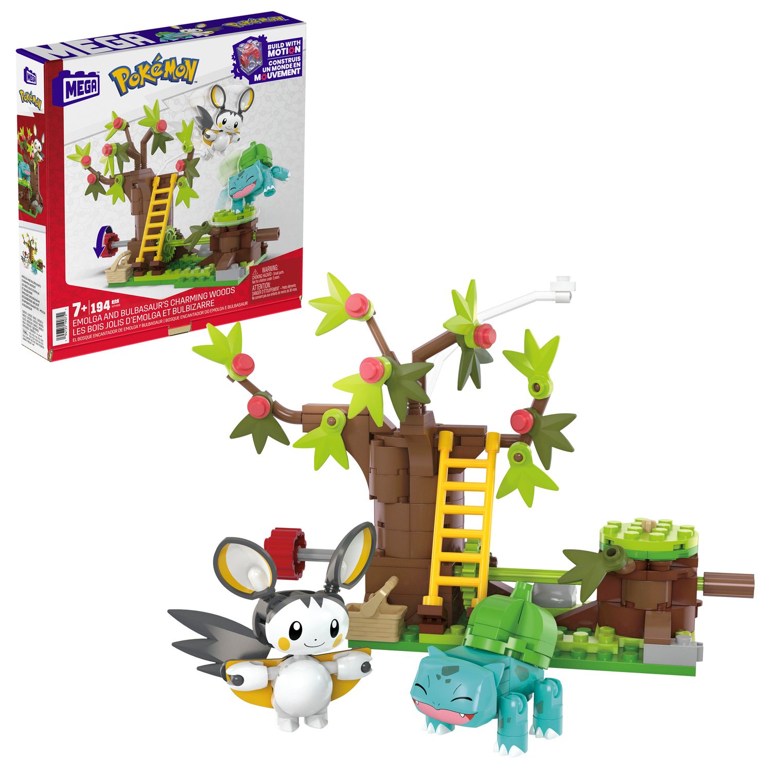 Pokémon Mega Construx Bosque do Emolga e Bulbasaur - Mattel