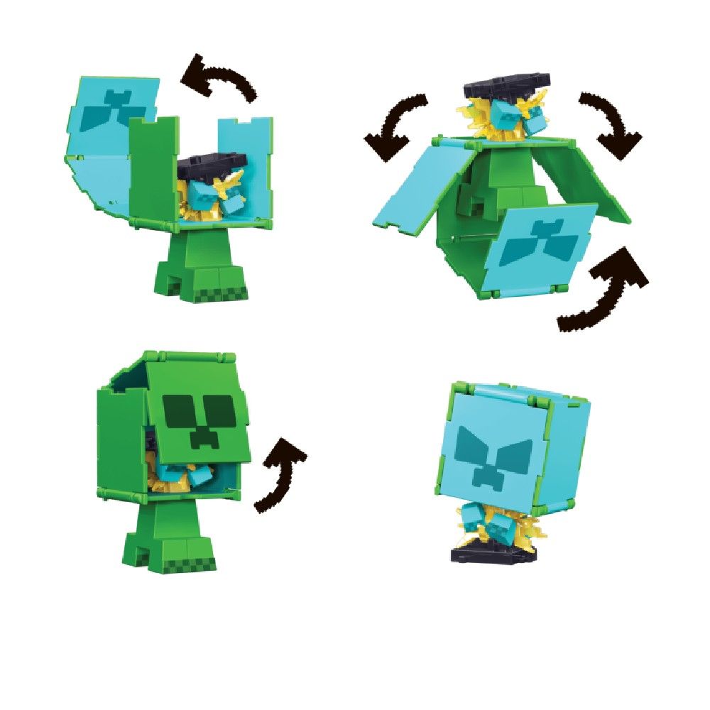 Minecraft Flippin Creeper e Creeper Carregado - Mattel