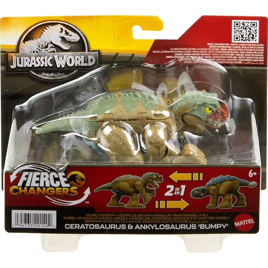 Jurassic World Ceratosaurus & Ankylosaurus Bumpy - Mattel - brinquedo ...