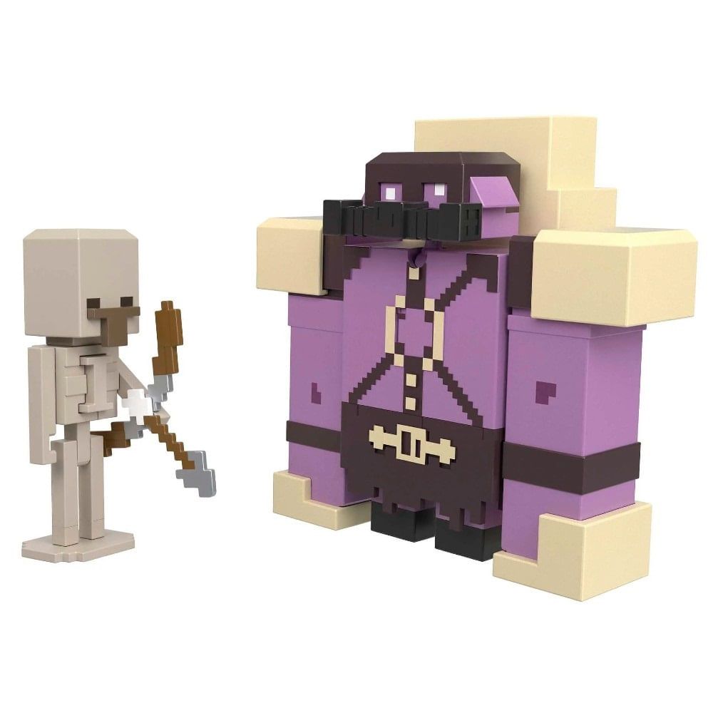 Minecraft Legends Fidget Porco-Tatu vs Esqueleto - Mattel