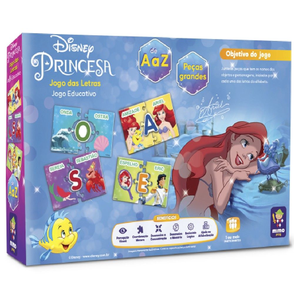 Jogo das Letras Princesas Disney Ariel - Mimo