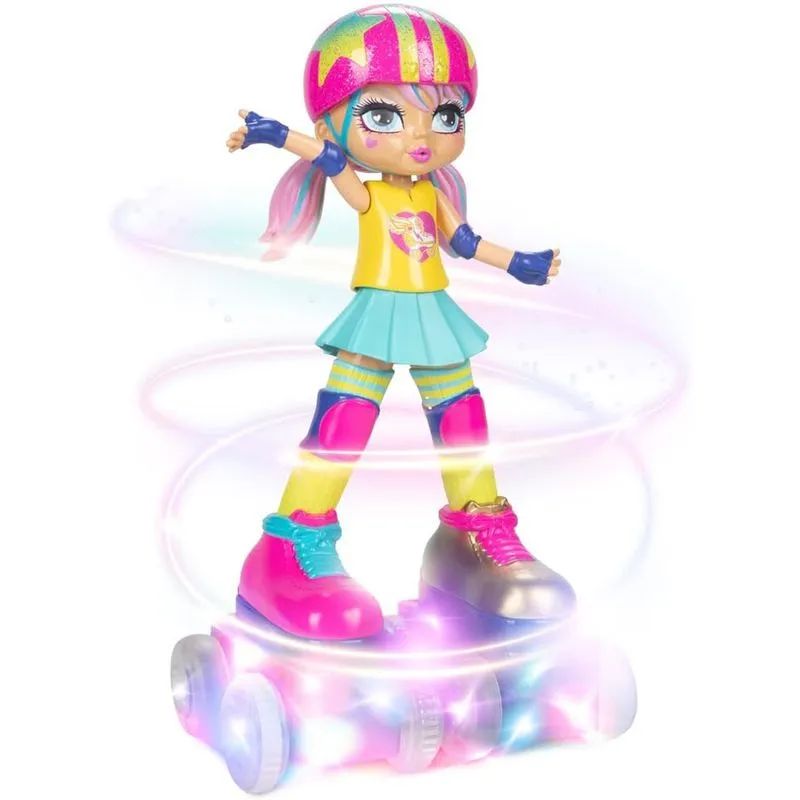 Boneca Rainbow Riley Patinadora com Controle - Candide